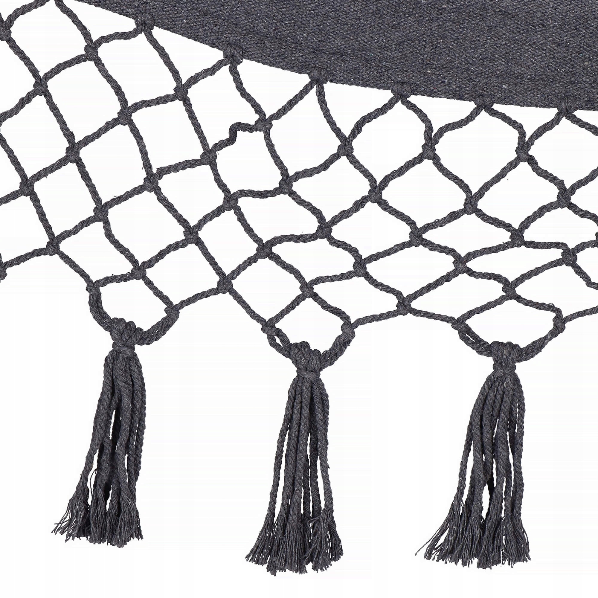 Hamac tip leagan suspendat pentru casa sau gradina HM44, gri inchis cu ...