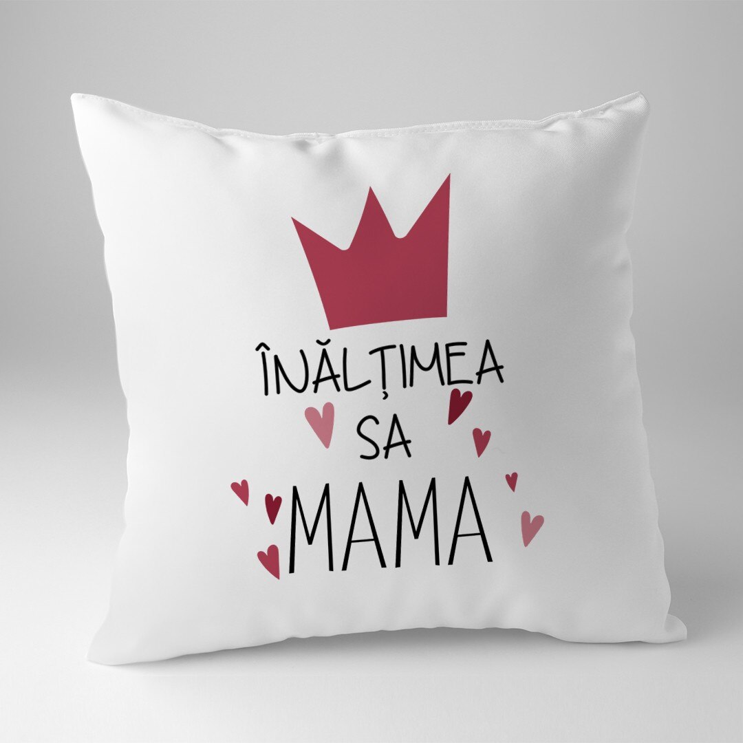 Perna, Inaltimea sa Mama, 40x40 cm, Alb, Poliester - eMAG.ro