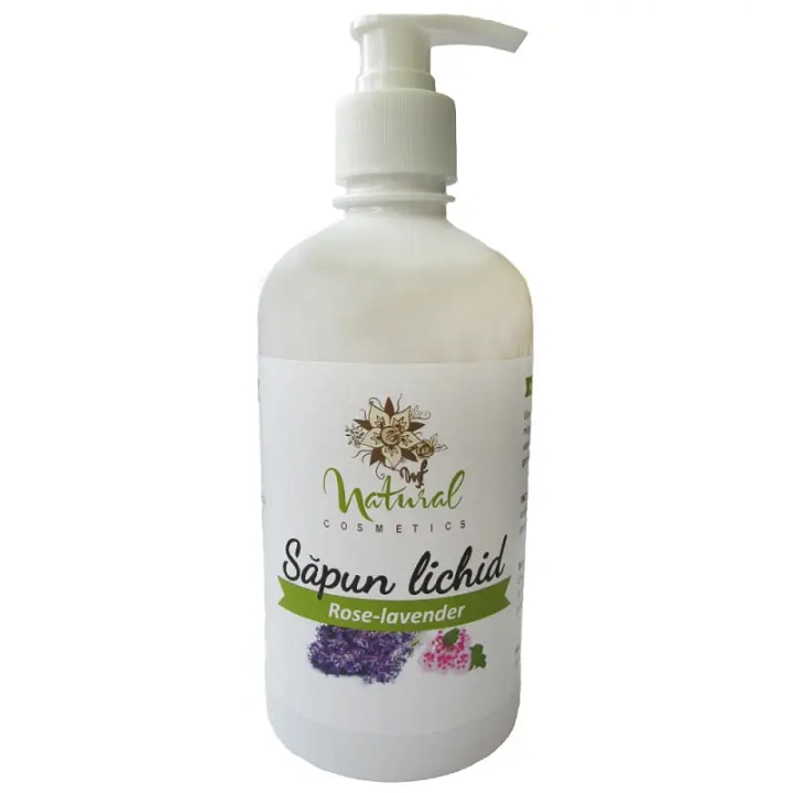 Sapun lichid Natural Cosmetics Rose lavender 500ml, fara tenside ...