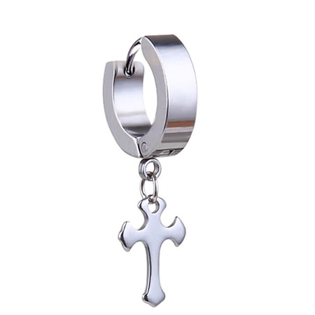 Cercel cruce gotica 4204A din otel inoxidabil, Sic Moda, Argintiu - eMAG.ro