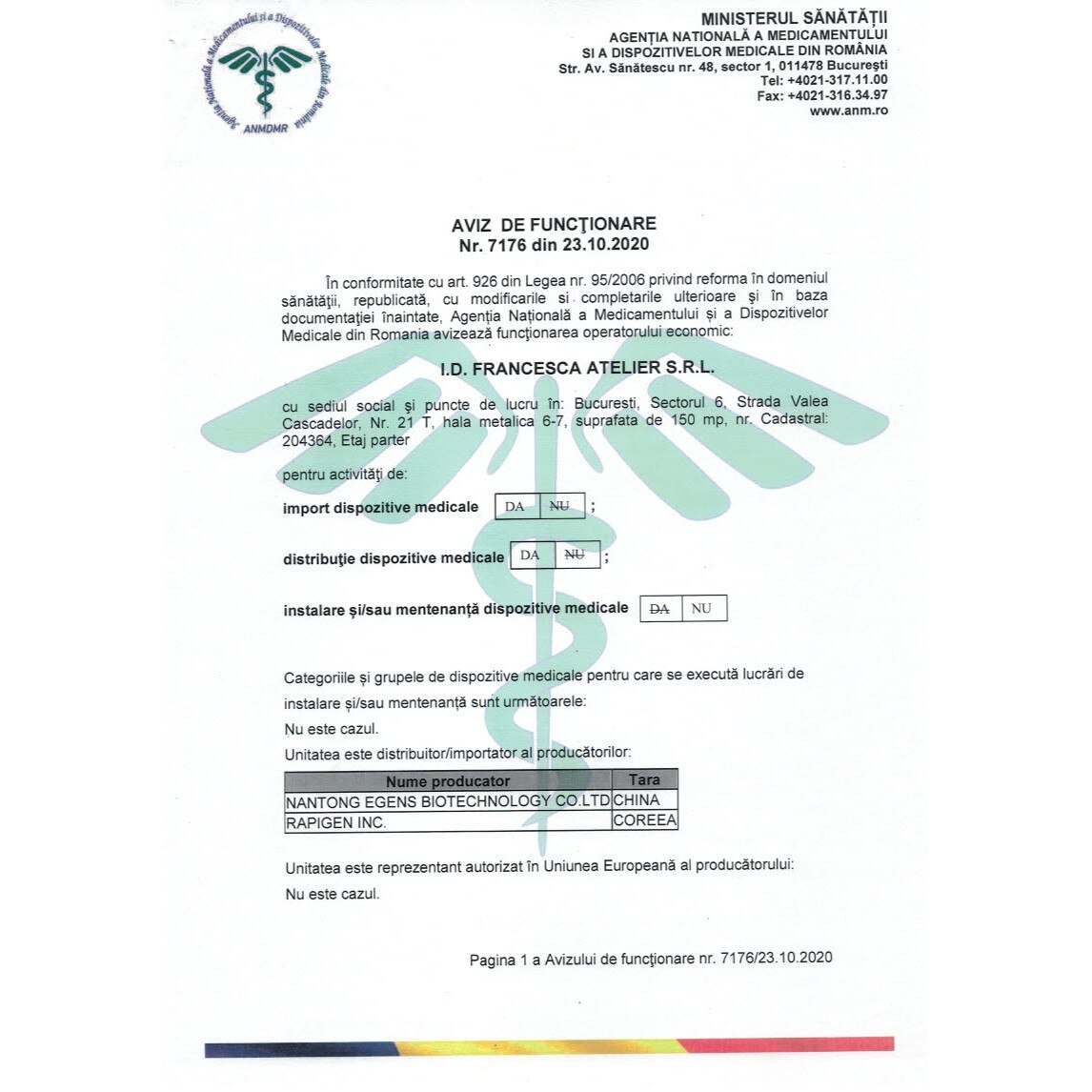 Kit 20 x Test Rapid Sars-Cov2, nazofaringian, uz profesional, ALLCheck ...
