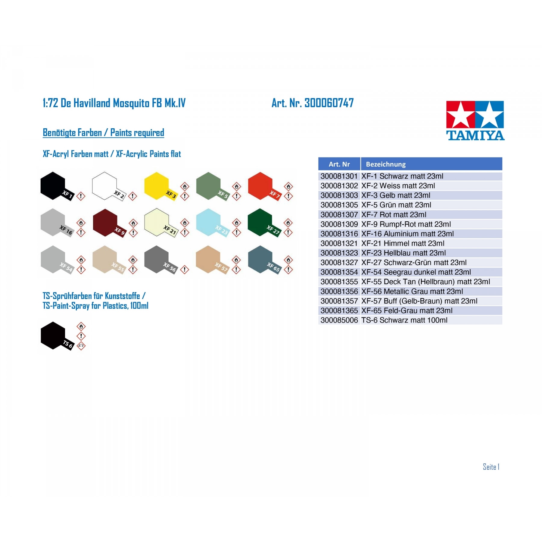 Macheta aeromodele Tamiya De Havilland Mosquito FB Mk.VI/NF Mk.II 1:72 ...