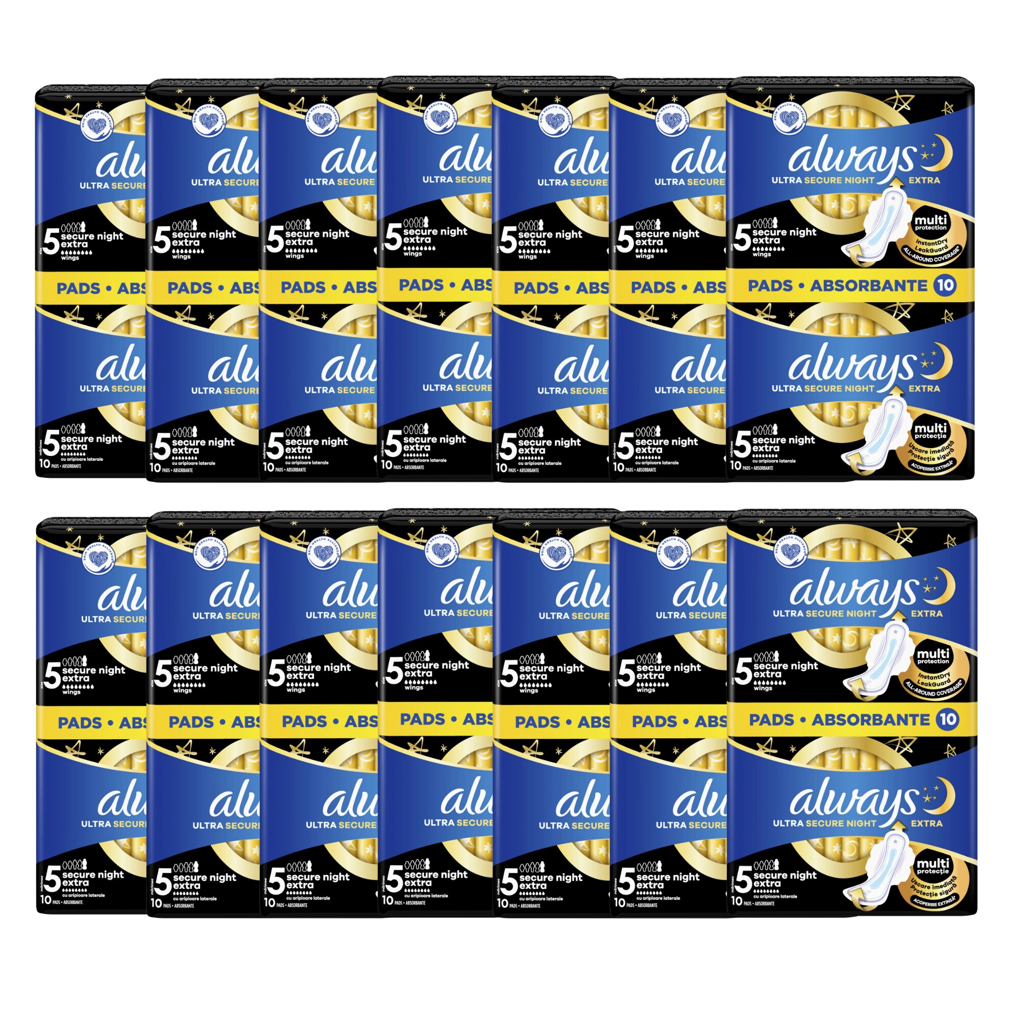 Set absorbante Always Ultra Secure Night Extra, 14x10 bucati - eMAG.ro