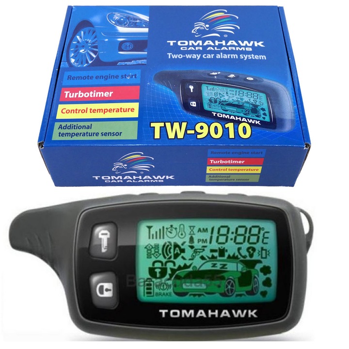 Alarma auto cu pager si pornire motor Tomahawk TW-9010 - eMAG.ro
