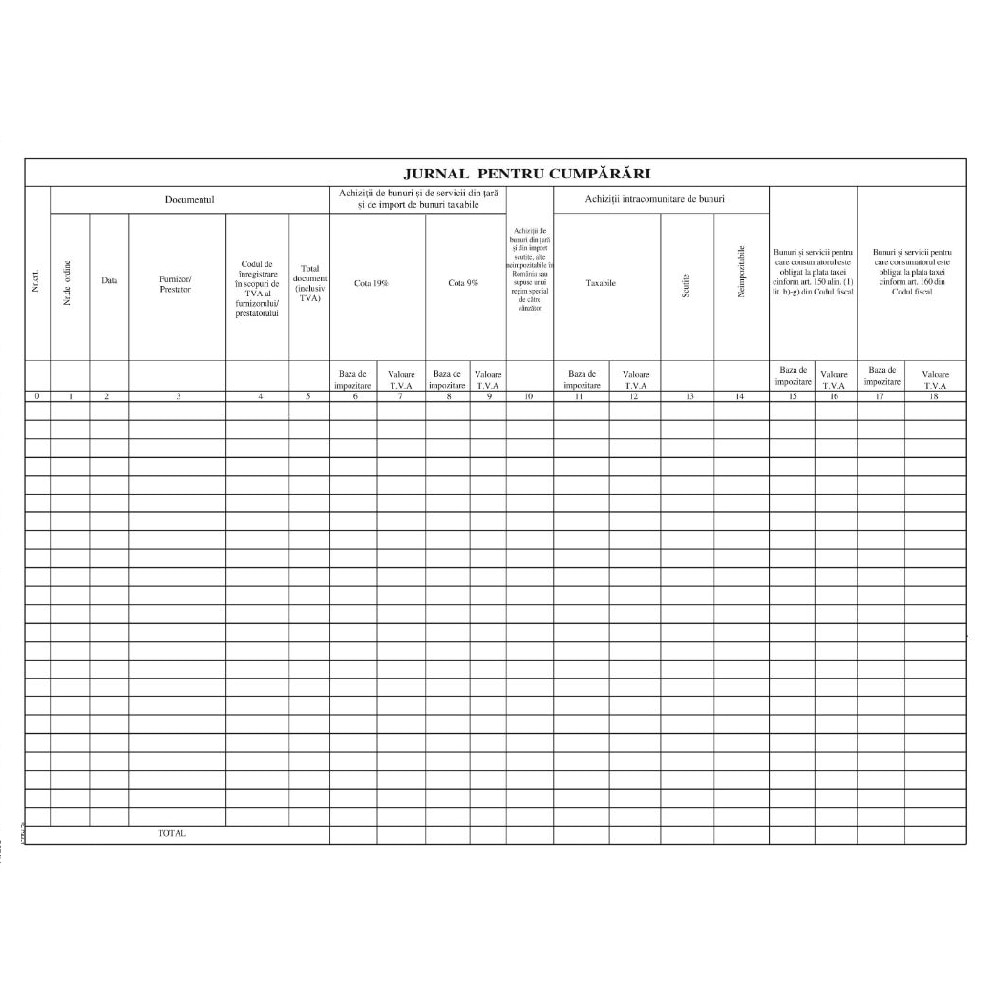 Set 100 File Jurnal pentru Cumparari A4, Tipizate Nepersonalizate - eMAG.ro