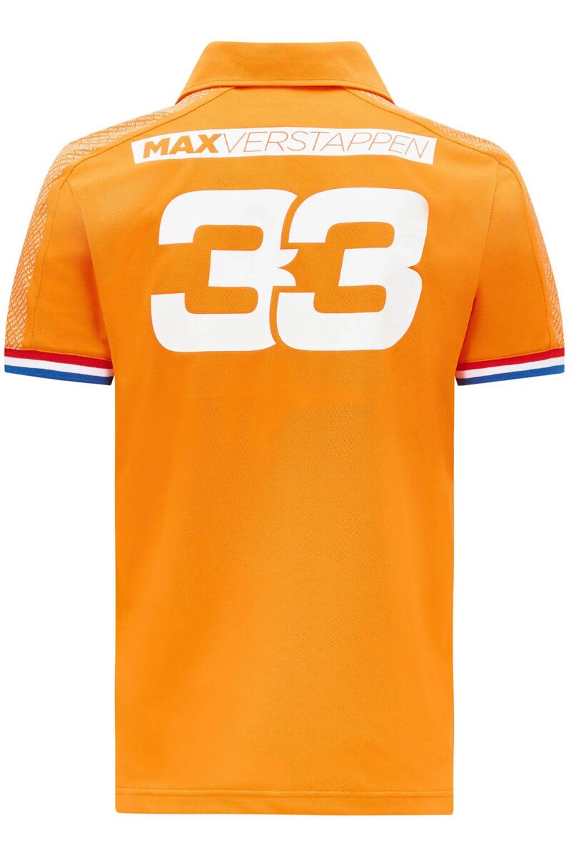 Tricou polo Red Bull Racing F1 Max Verstappen, Poliester, Portocaliu, M ...