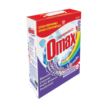 Detergent praf OMAX Lavanda 6.3 kg - 105 spalari - eMAG.ro