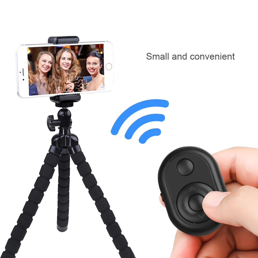 Mini telecomanda bluetooth pentru selfie/videoclipuri, compatibila cu ...
