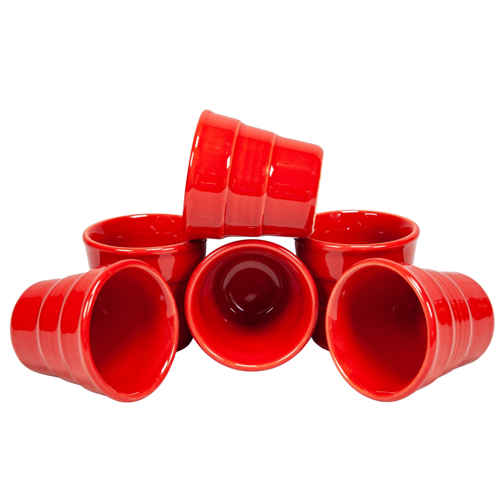 Set 6 Pahare Intensives Rot, ceramica, rosu, 90 ml - eMAG.ro