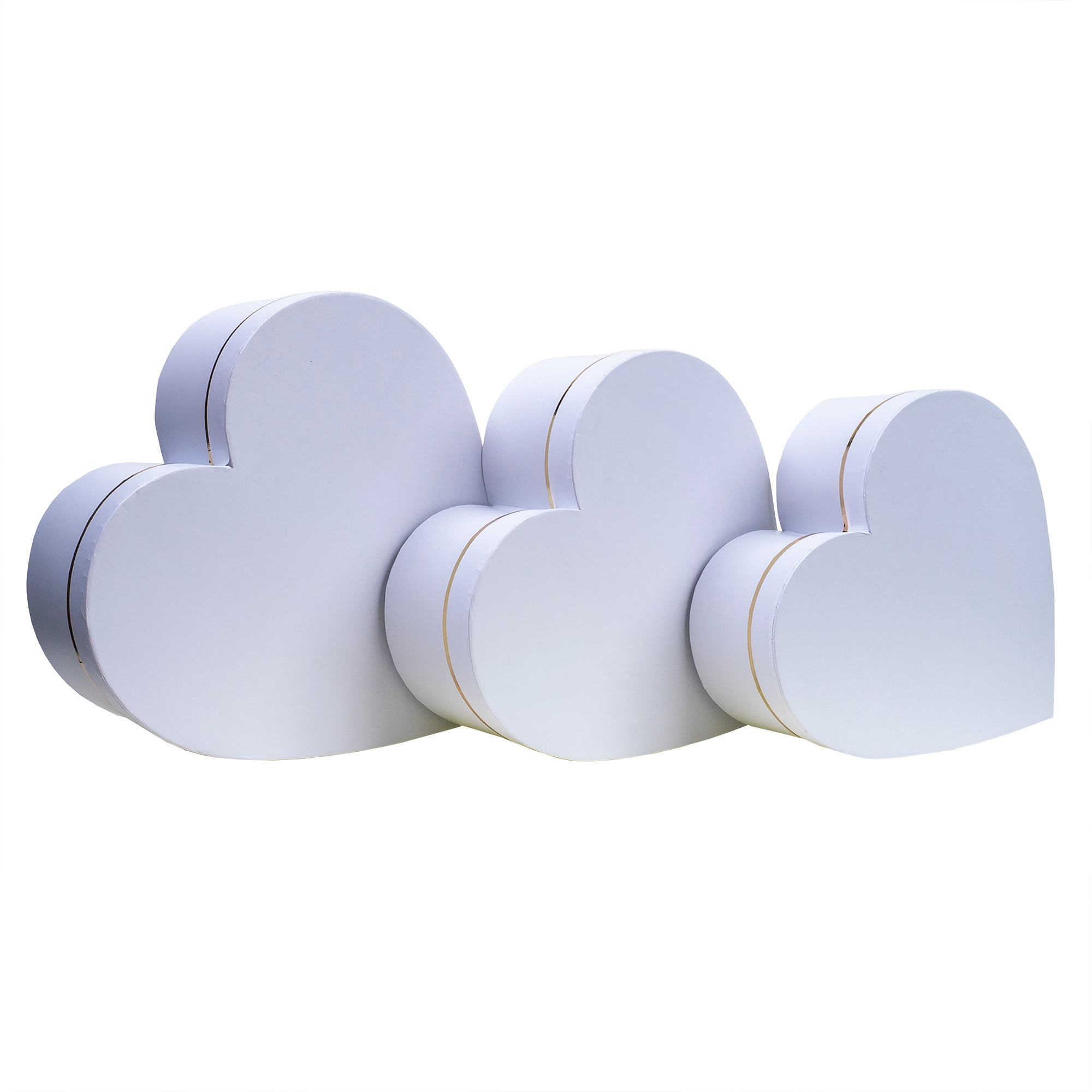 Set 3 cutii in forma de inima / CD 2084-ALB - eMAG.ro