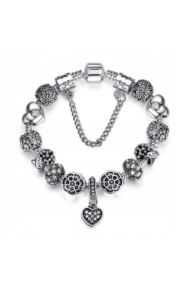 Bratara placata cu argint tip Pandora charms, KB87 - eMAG.ro