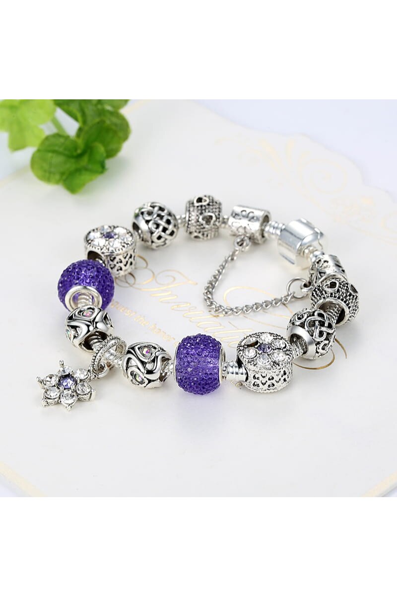 Bratara placata cu argint tip Pandora charms, KB78 - eMAG.ro