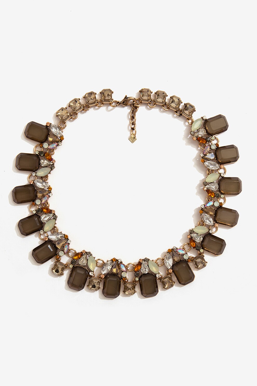 NALI, Colier la baza gatului, cu cristale, Maro bronz/maro inchis - eMAG.ro