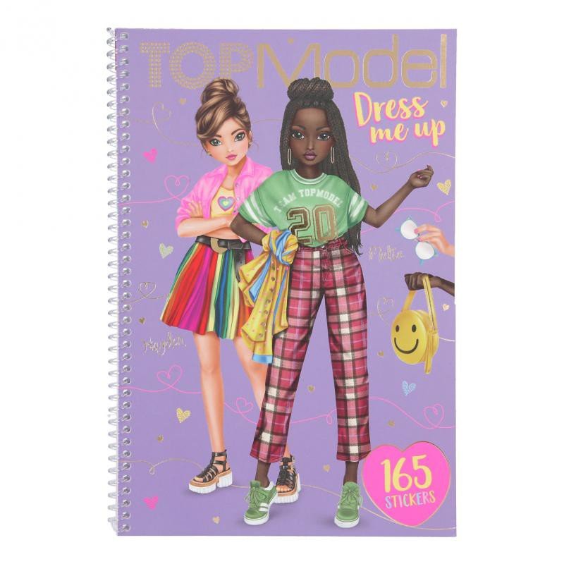 Carte de colorat Top Model, Dress Me Up, Cu 165 stikere - Compară ...