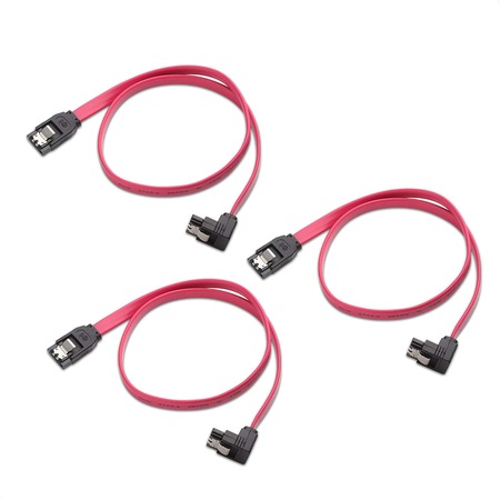 Set 3buc Cablu SATA III 6.0 Gbps, 40CM, Rosu - eMAG.ro