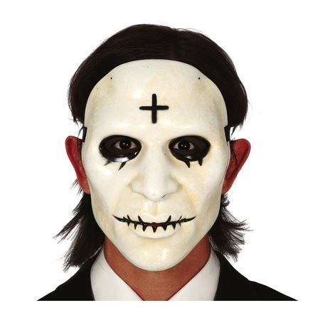 Masca horror cu cruce, alb - eMAG.ro