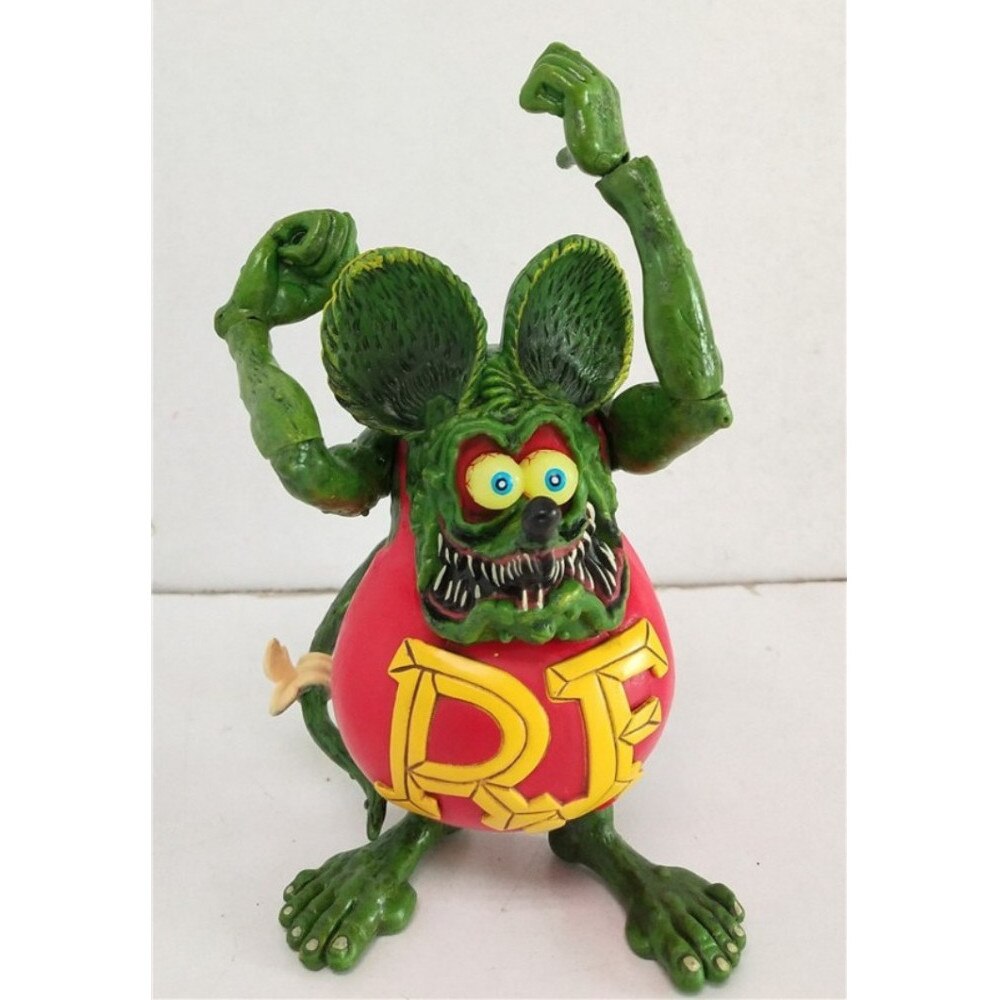 Figurina Rat Fink, Plastic, 12 cm, Verde/Rosu - eMAG.ro
