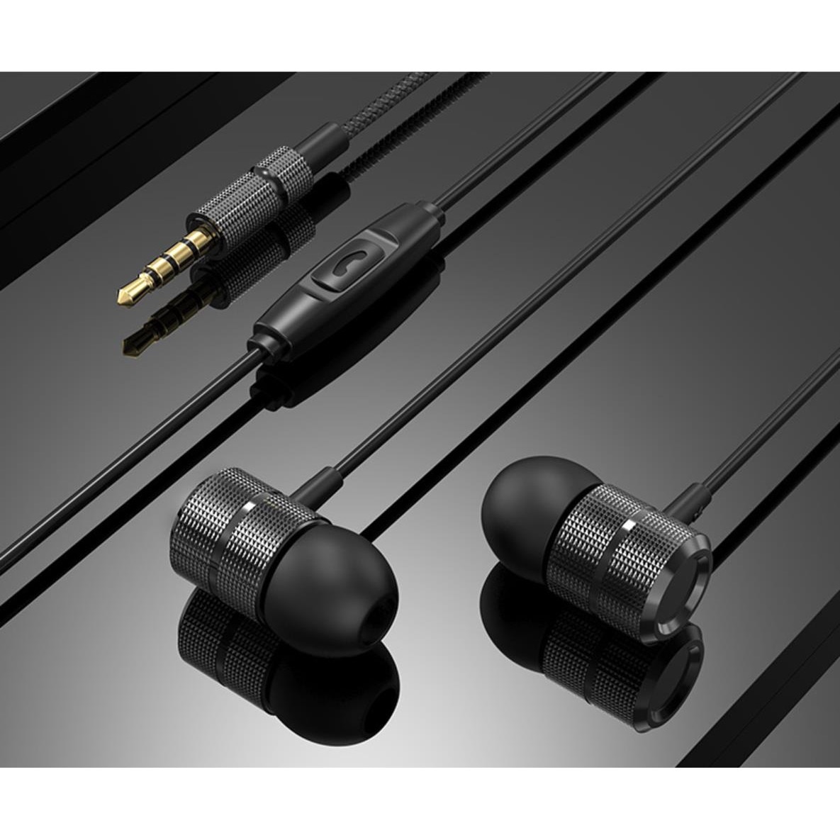 Casti In-Ear cu Fir FAC, Mufa Jack 3.5mm, Negru - eMAG.ro