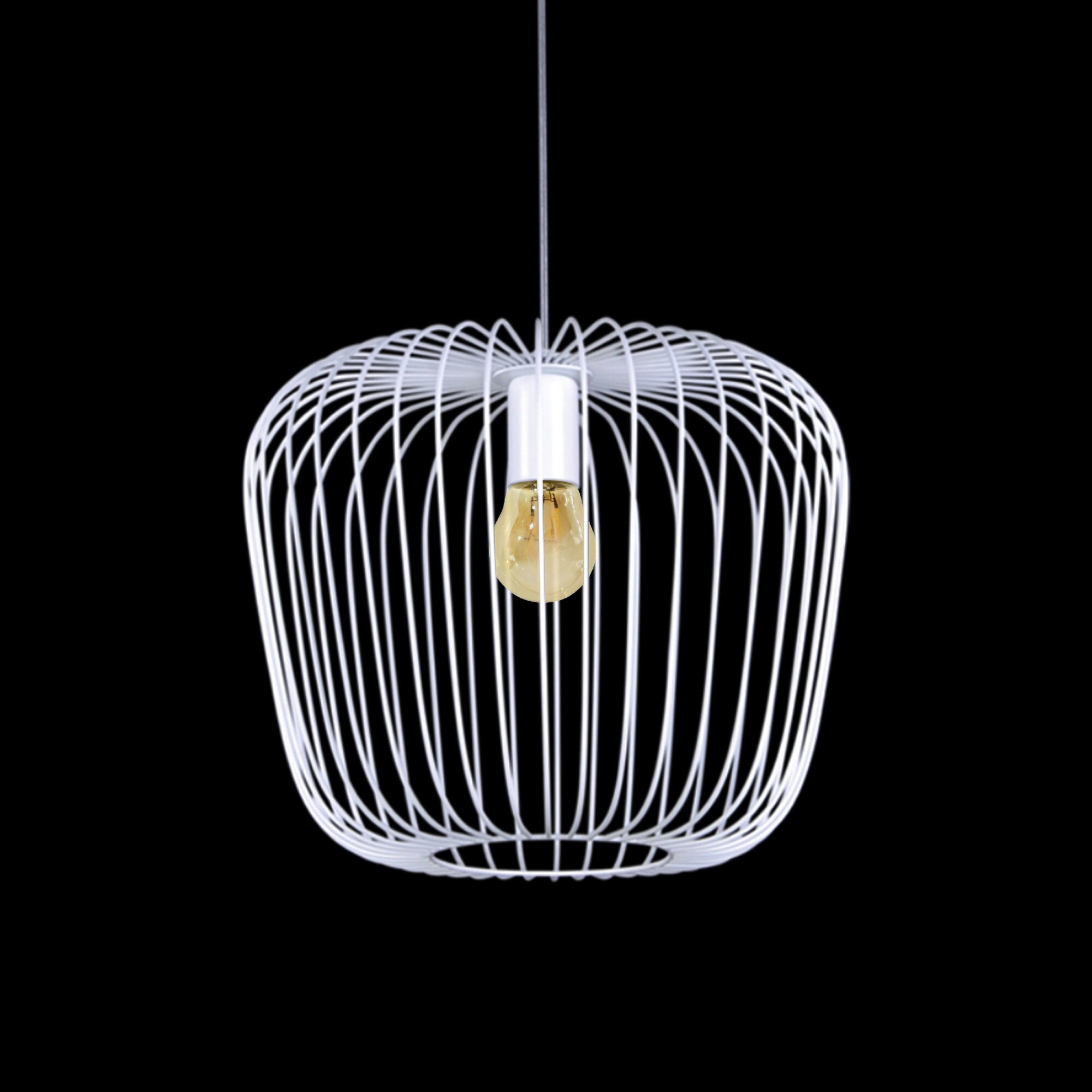 Lustra K-4111 FINEUS,Alb, cu 1 sursa de iluminare, E27, 60 W - eMAG.ro