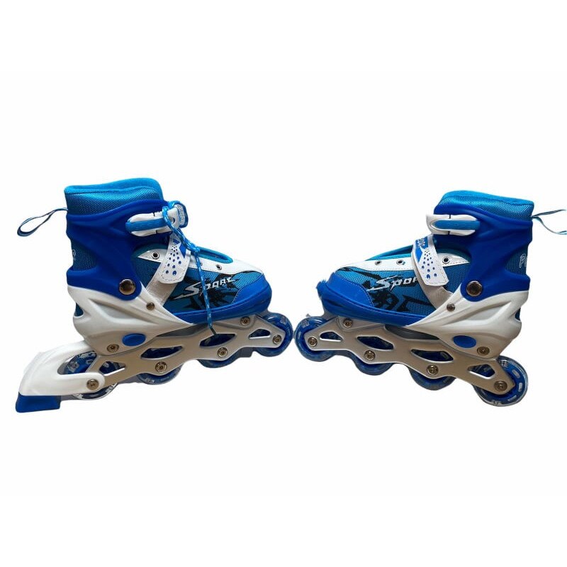 Role 3 in 1, 31-42, reglabile din aluminiu, cu led pe roti, Albastru ...