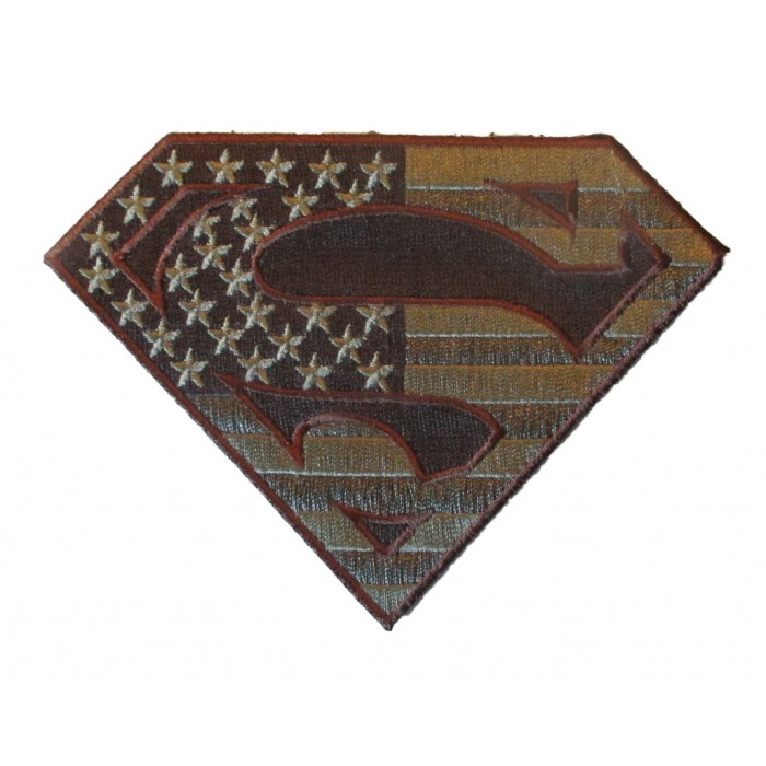 Petic textil logo Superman, kaki, 12,5 cm - eMAG.ro
