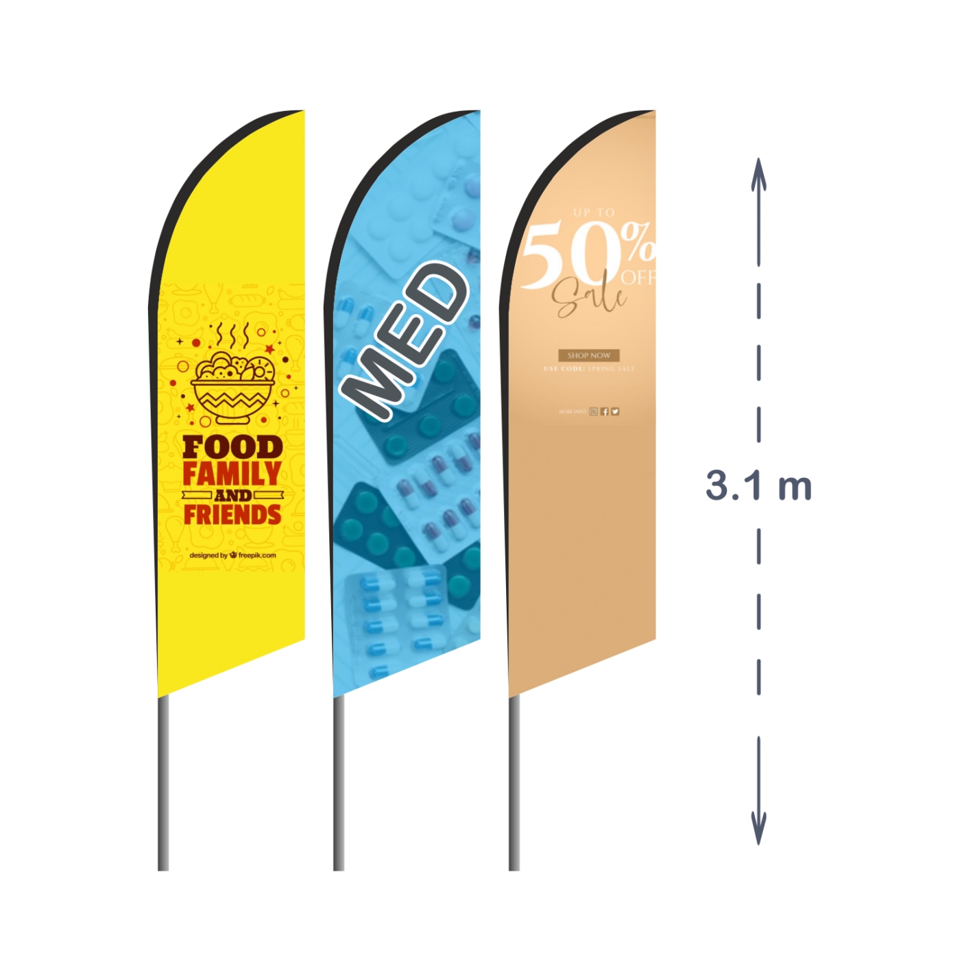 Catarg Steag Pana - 3,1 m Av - eMAG.ro