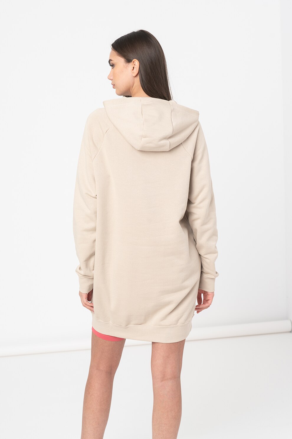 Nike, Rochie tip hanorac din jerseu Essential, Maro nisip, L - eMAG.ro