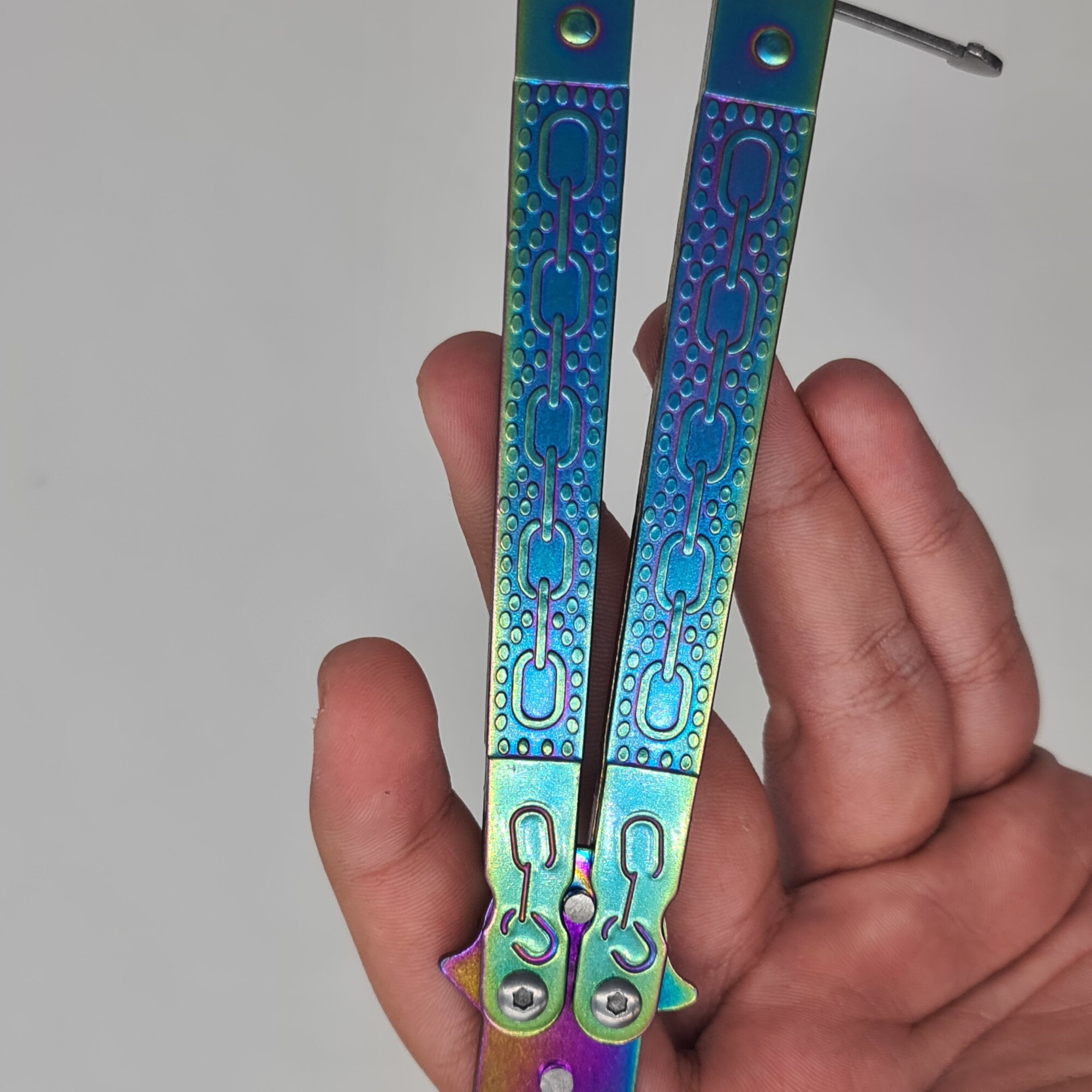 Cutit fluture Butterfly, Balisong 21.50cm, fade clasic, fara tais, de ...