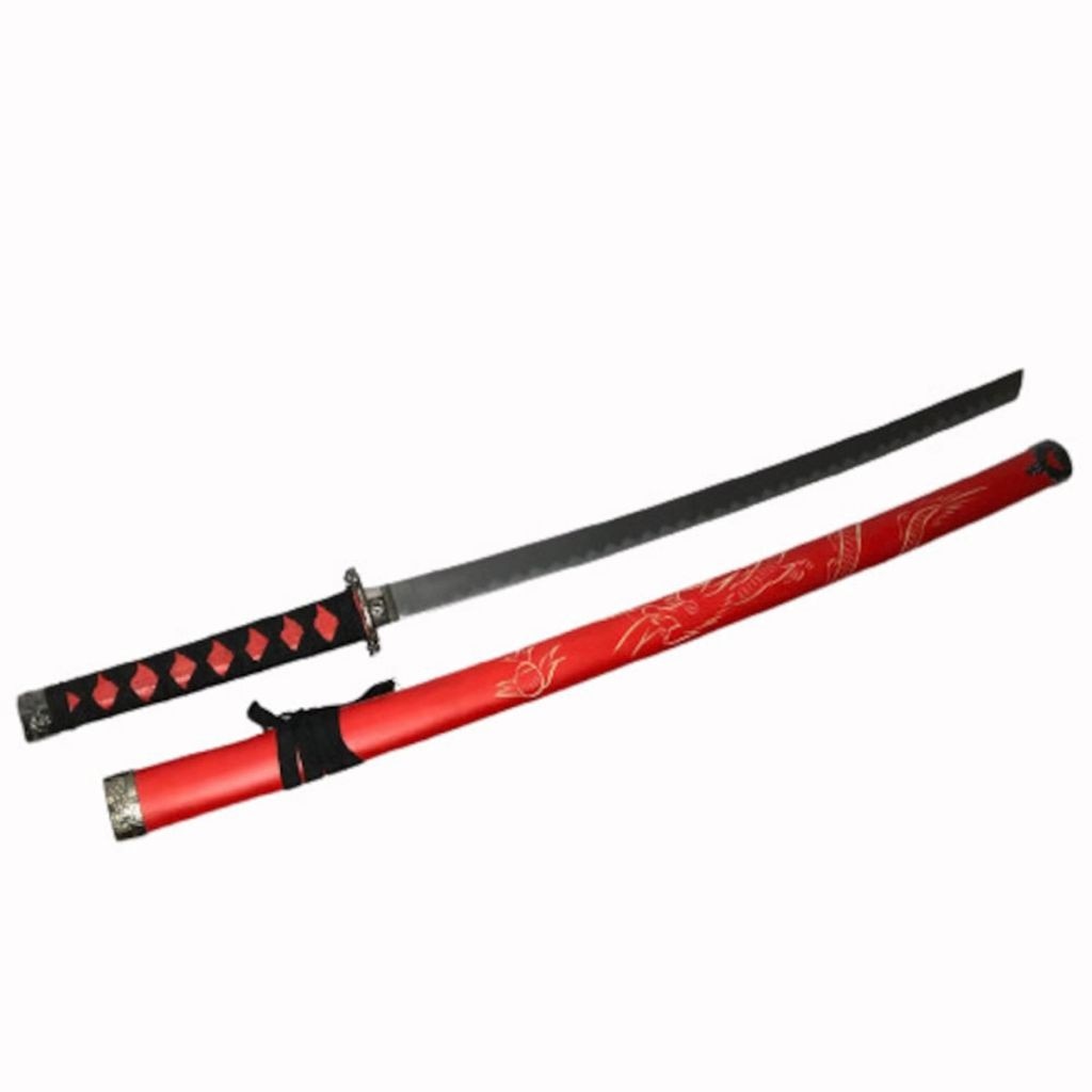 Set 3 sabii cu teaca de lemn Three Bloody, ornament, suport din lemn, 3 ...