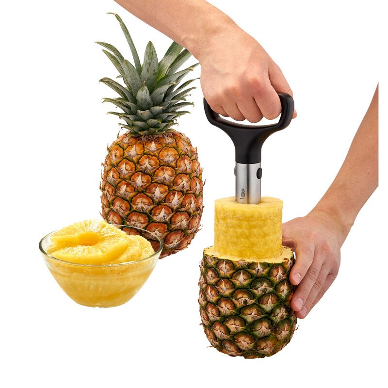 Dispozitiv pentru curatat si feliat ananas, Rösle, feliere circulara ...
