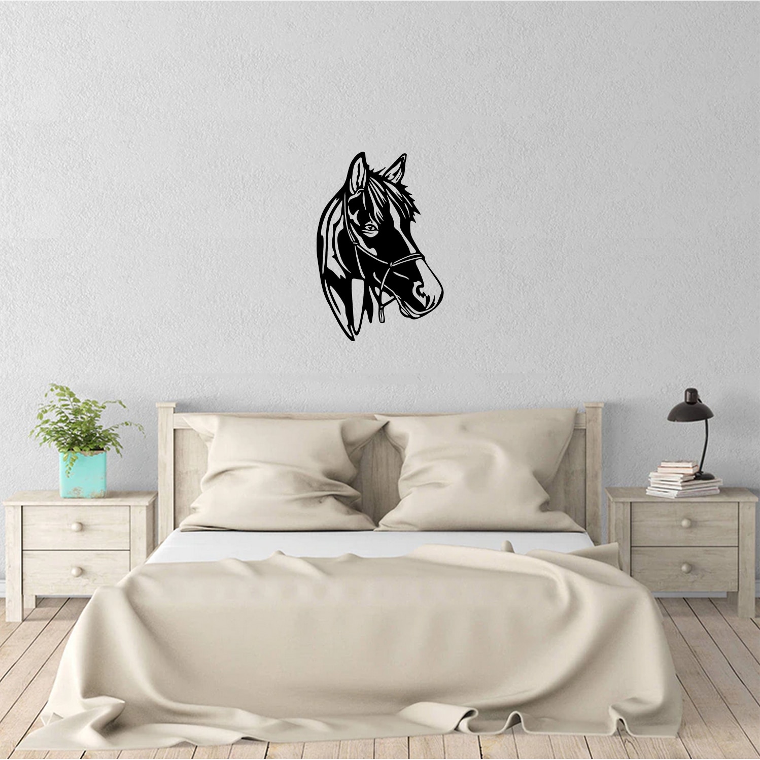 Decor perete Cap de Cal HH73555 din lemn 30x45 cm - eMAG.ro