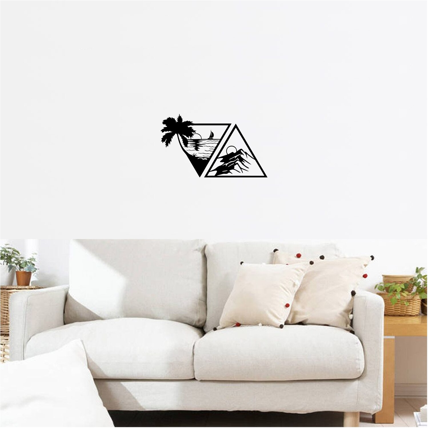 Decor perete Munte si Mare din 2 Parti HH721 din lemn 62x37 cm - eMAG.ro