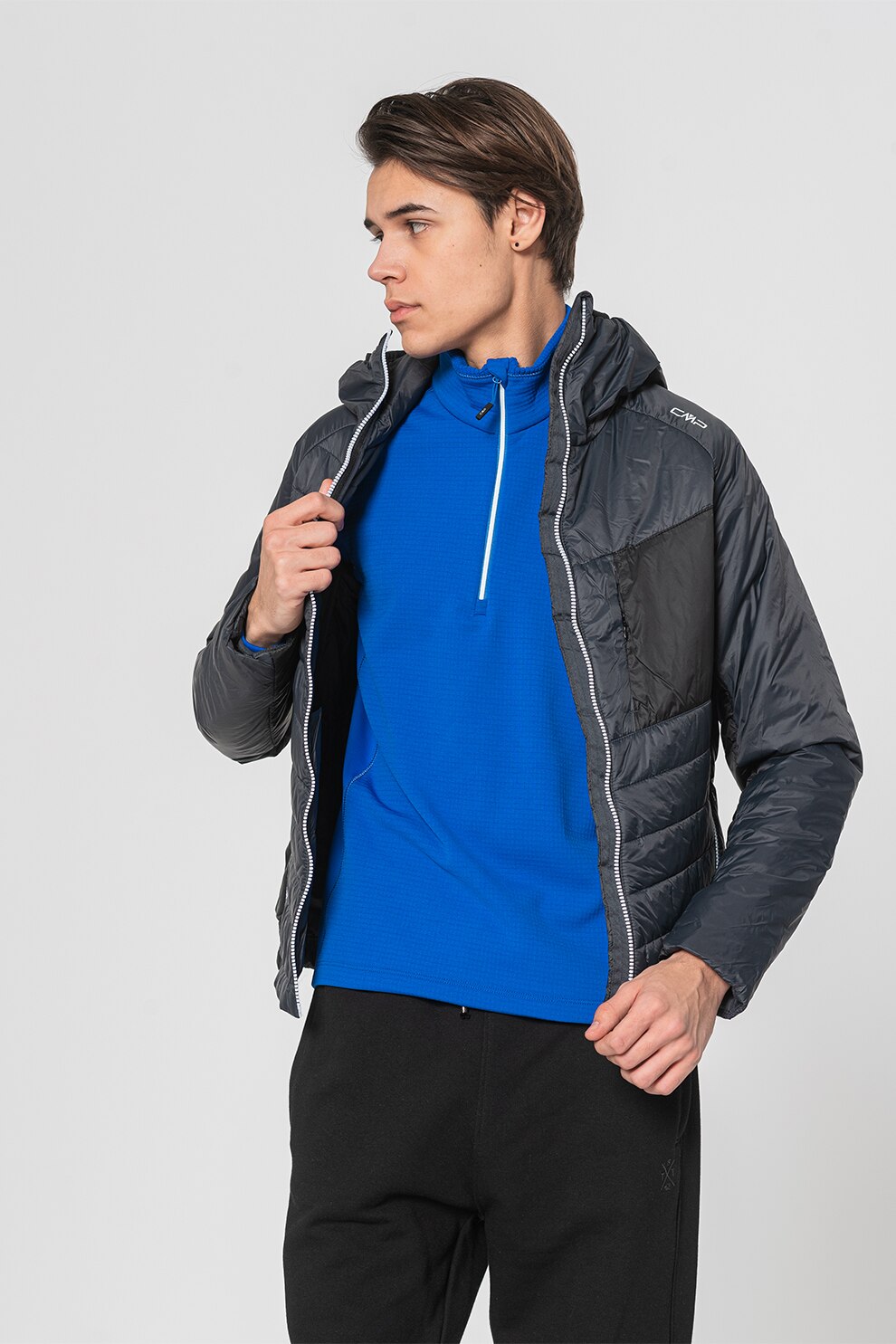 CMP, Geaca cu gluga Hybrid, Gri antracit, 50 - eMAG.ro