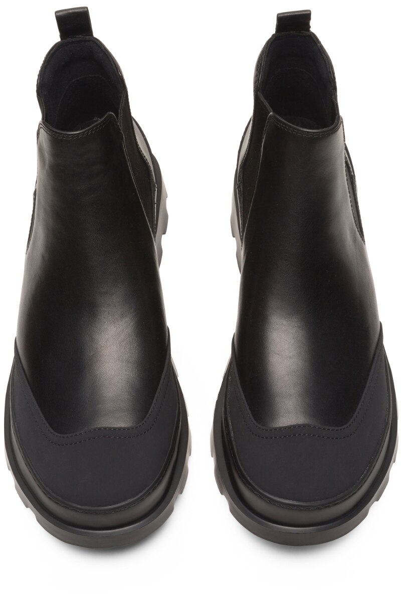 Botine barbati Brutus, Camper, Piele naturala, Negru, 43 EU - eMAG.ro