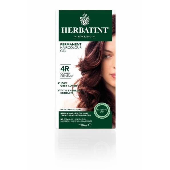 Vopsea pentru par castaniu cupru 4R, Herbatint, 150 ml - eMAG.ro