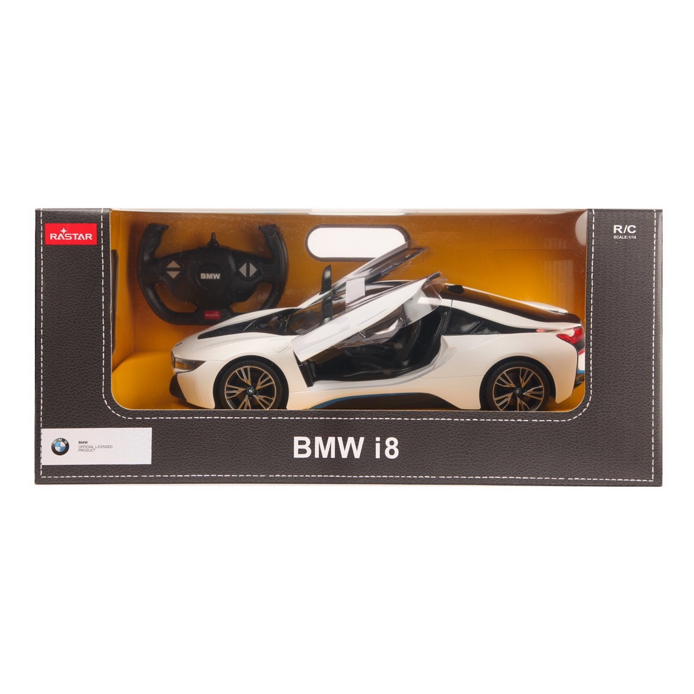 Количка Rastar RC - Bmw I8, Бял, 1:14 - eMAG.bg