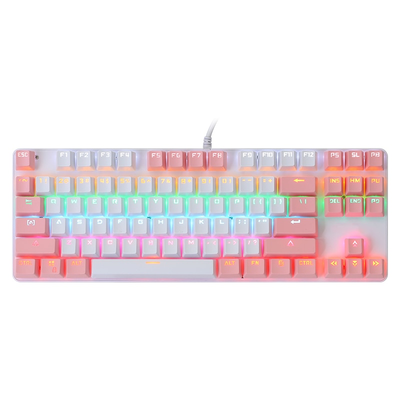 Tastatura mecanica gaming WELUOT, Iluminare RGB, Comutator Outemu ...