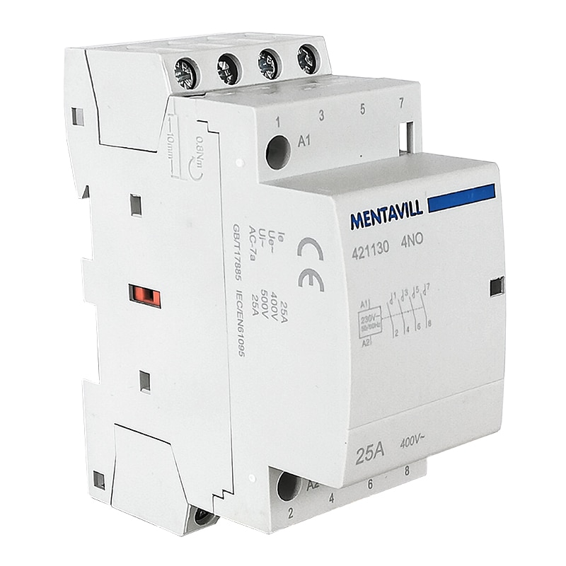 Contactor modular 4P, 25A, 4NO, 230V, Mentavill - eMAG.ro