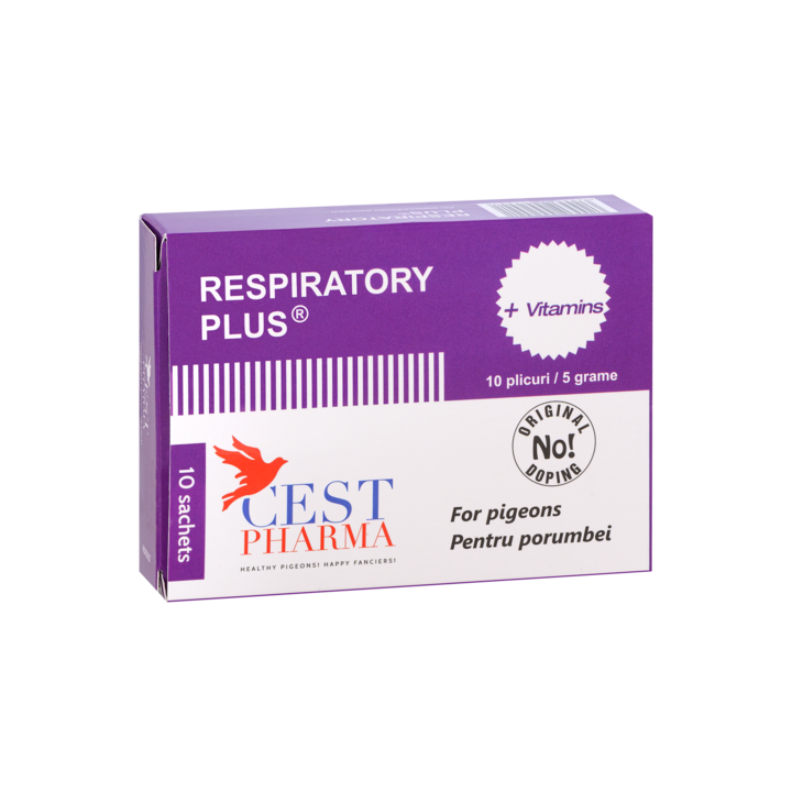 Étrendkiegészítő galamboknak, Respiratory Plus, Cest Pharma, 10x5g - eMAG.hu
