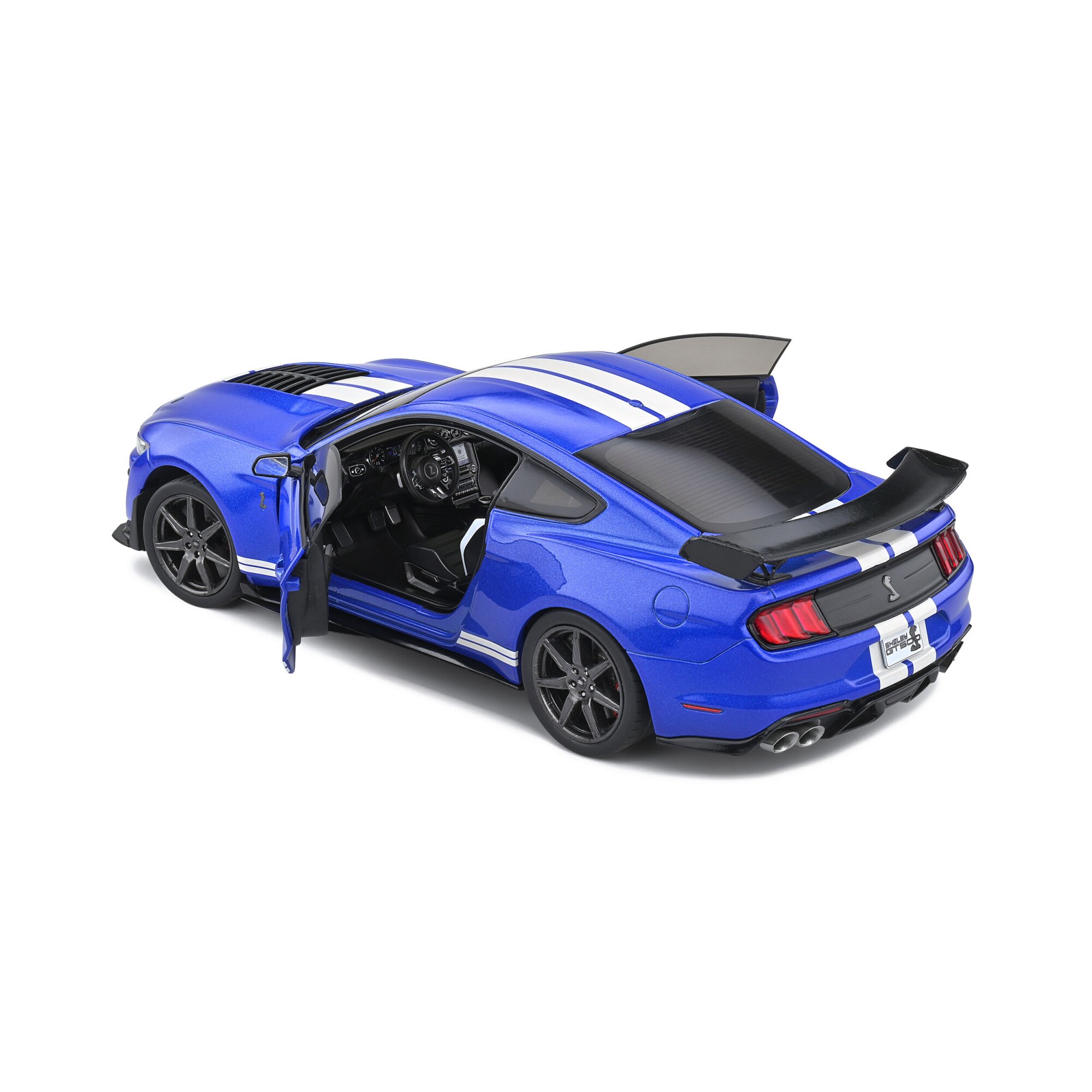 Macheta auto Ford Mustang Shelby GT500 (2020), 1:18 Albastru, Solido ...