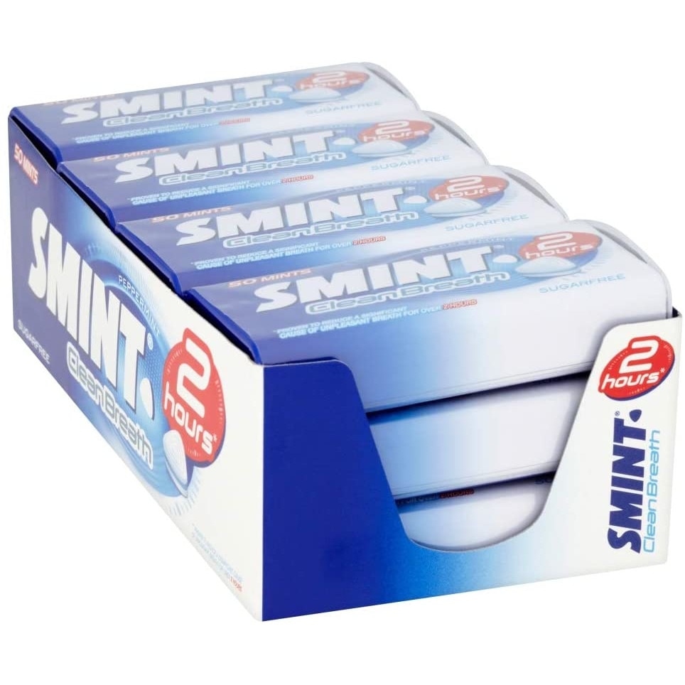 Set 12 cutii, 50 bomboane mentolate fara zahar, SMINT CleanBreath - eMAG.ro