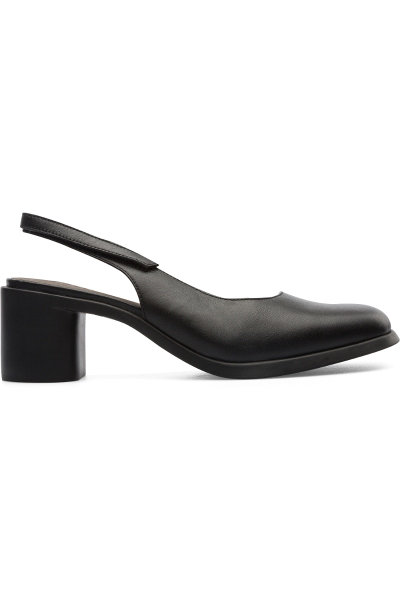 Pantofi cu Toc Camper Meda, Piele naturala, Negru, 36 EU - eMAG.ro