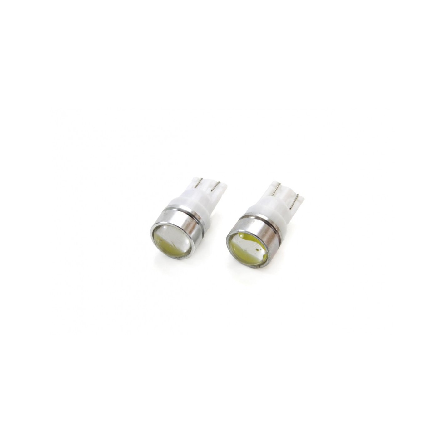 Set 2 becuri led auto W5W T10 cu 3xCOB cu Lupa 12v - eMAG.ro