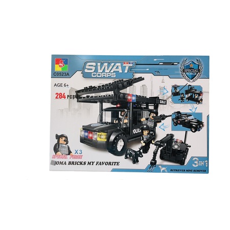 Set constructie 3 in 1,tip lego POLICE SWAT team,284 piese - eMAG.ro