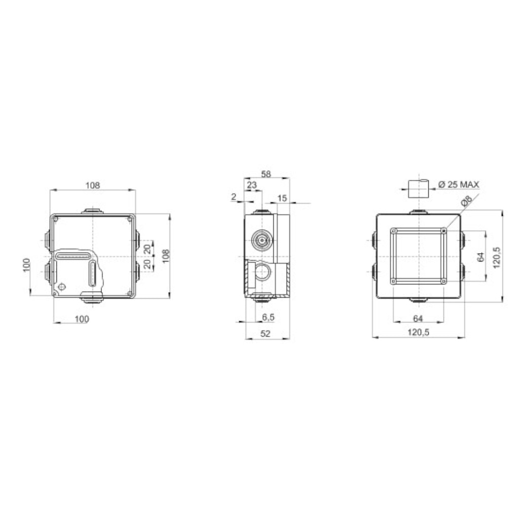 Doza legatura aplicata IP55 100x100x50 - eMAG.ro