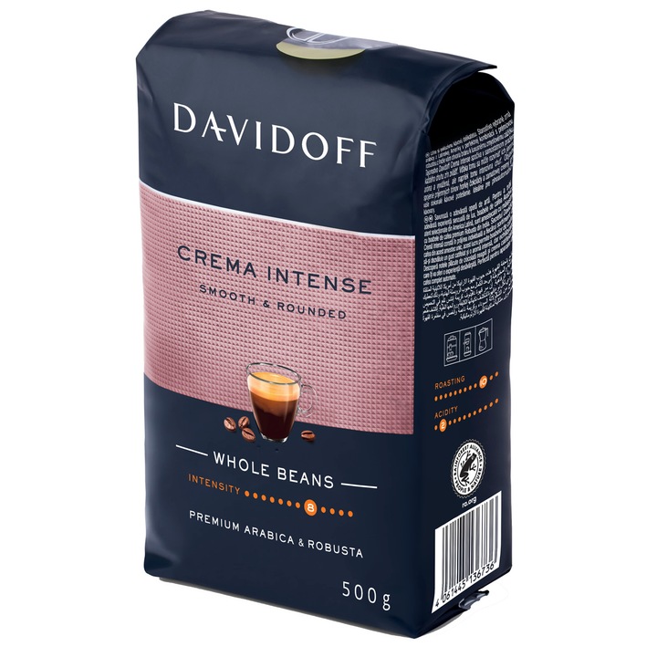 Cafea boabe, Davidoff Café Crema Intense, 500 g - eMAG.ro