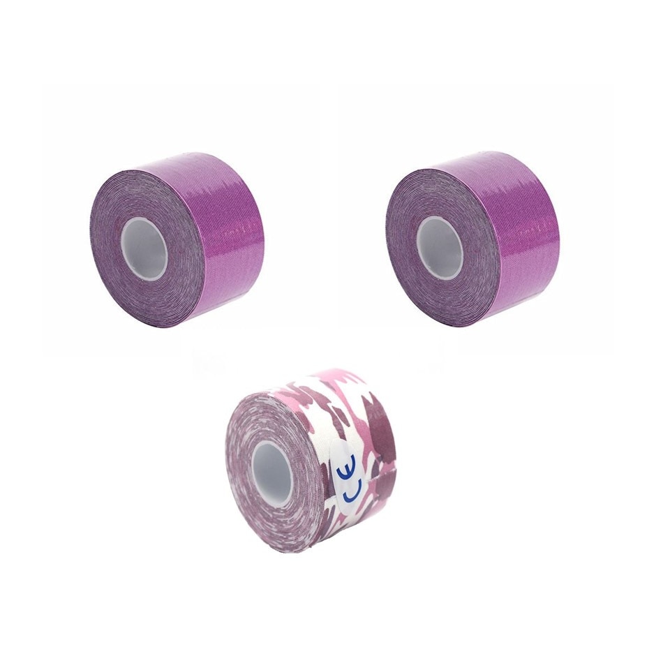 Set 3 banda kinesiologica profesionala, 5 cm x 5m x 3, Eduro - eMAG.ro