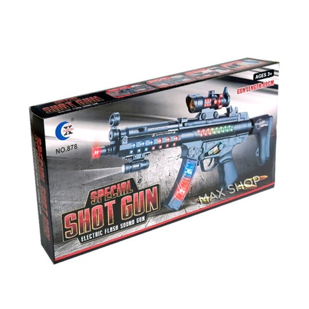 Pusca pentru copii, Automat, Laser, Negru, 3+ - eMAG.ro