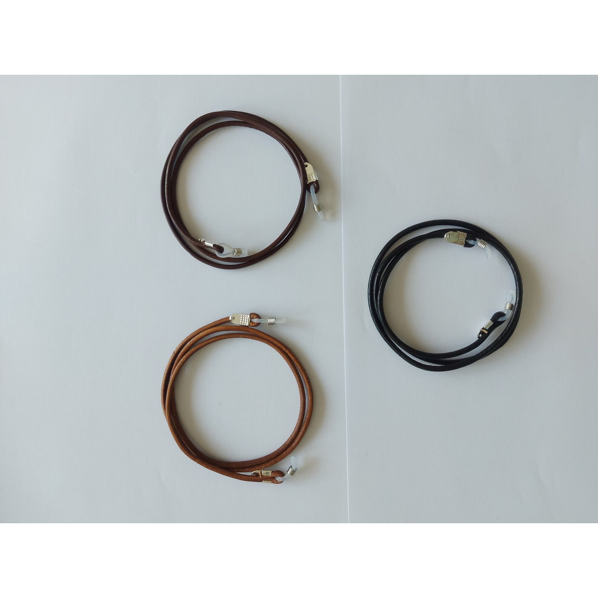 Set 3 bucati snur piele naturala pentru ochelari de soare sau vedere ...