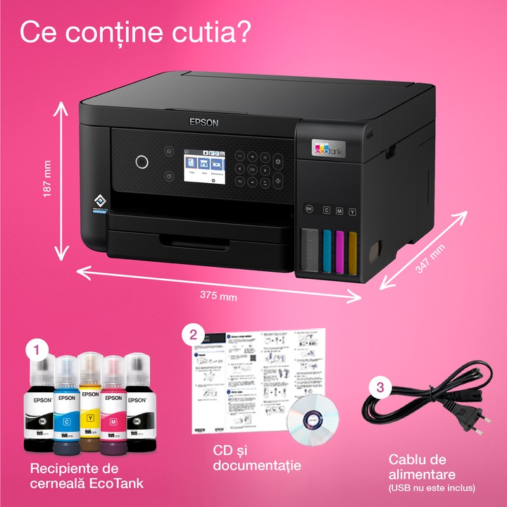 Multifunctional Inkjet color CISS Epson EcoTank L6260, A4, Wireless ...